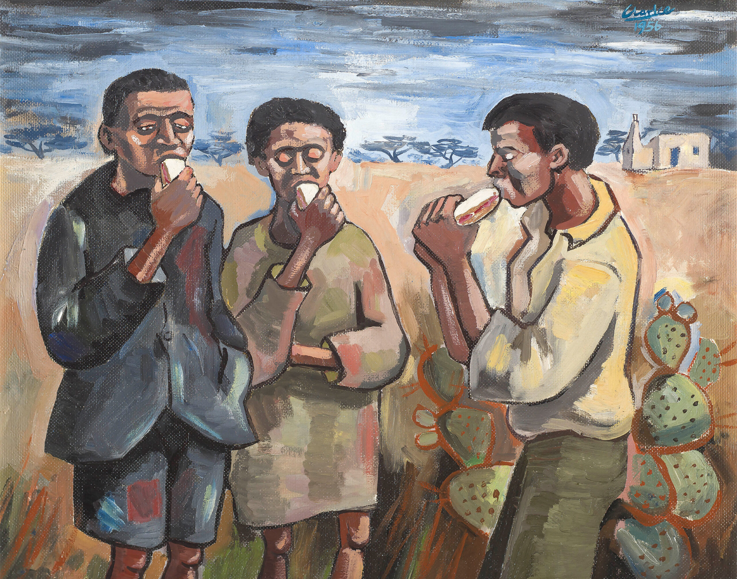 Children eating bread - Rupert Museum